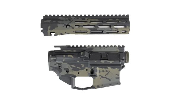 Black Multicam Enhanced Upper & Lower Set w/ 9” Logic Handguard ...