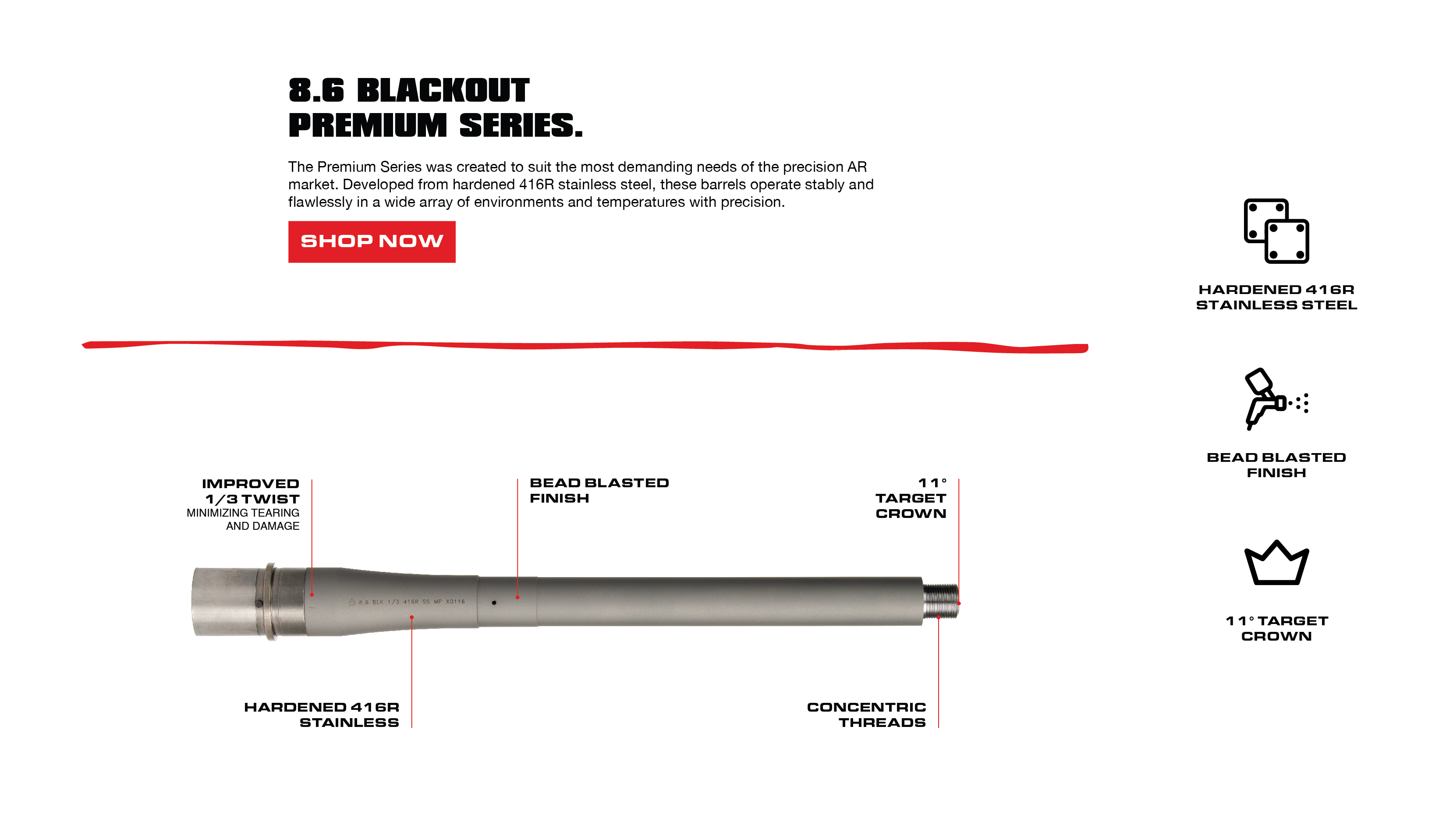 8.6 Blackout - AR 308 Barrels - Shop